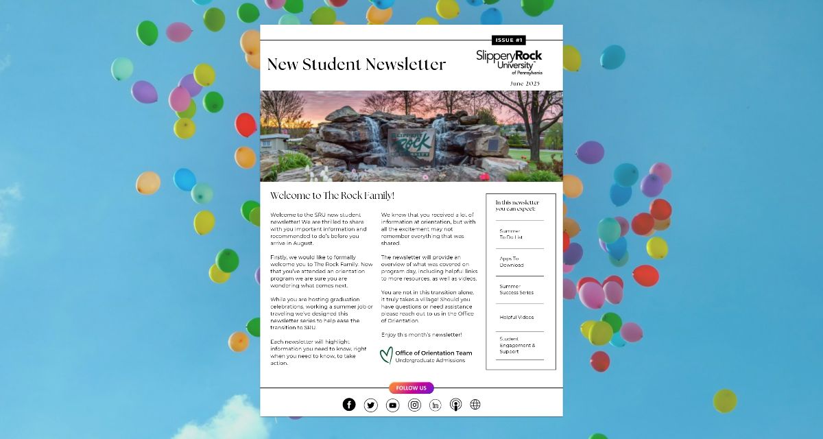 SRU Orientation Newsletter Issue 1