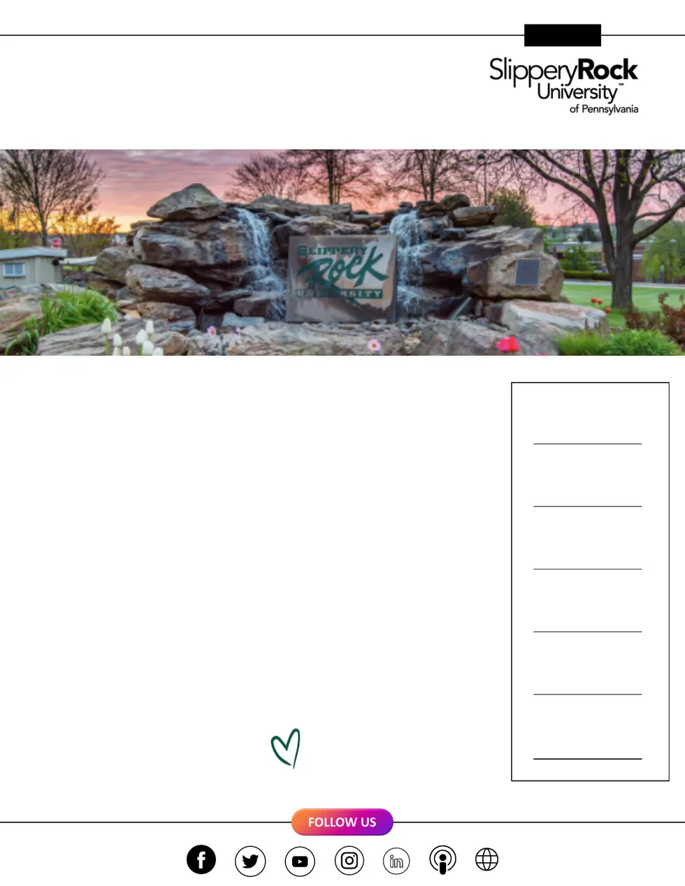 SRU Orientation Newsletter Issue 1